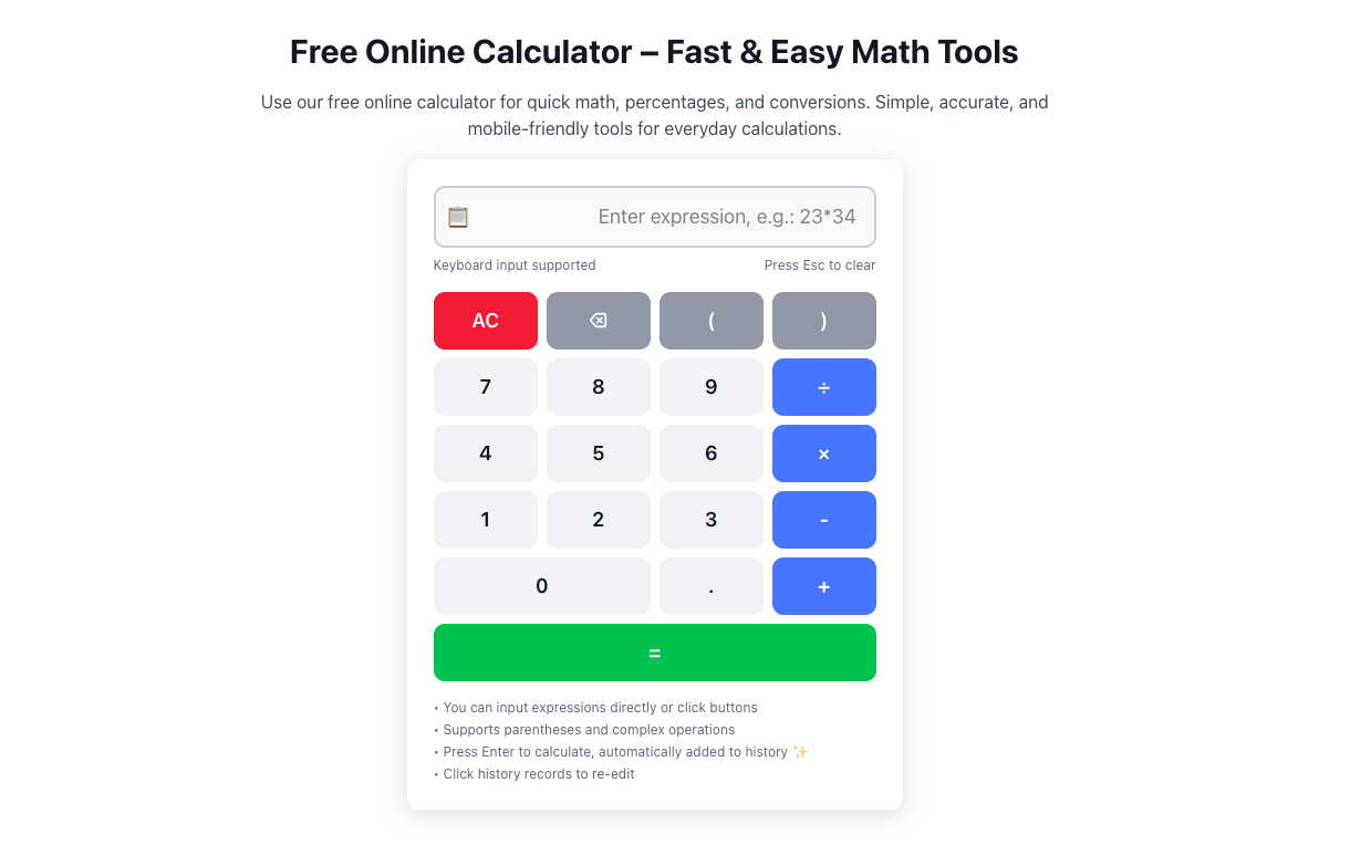 Binary Calculator | Free Online Binary Arithmetic Tool